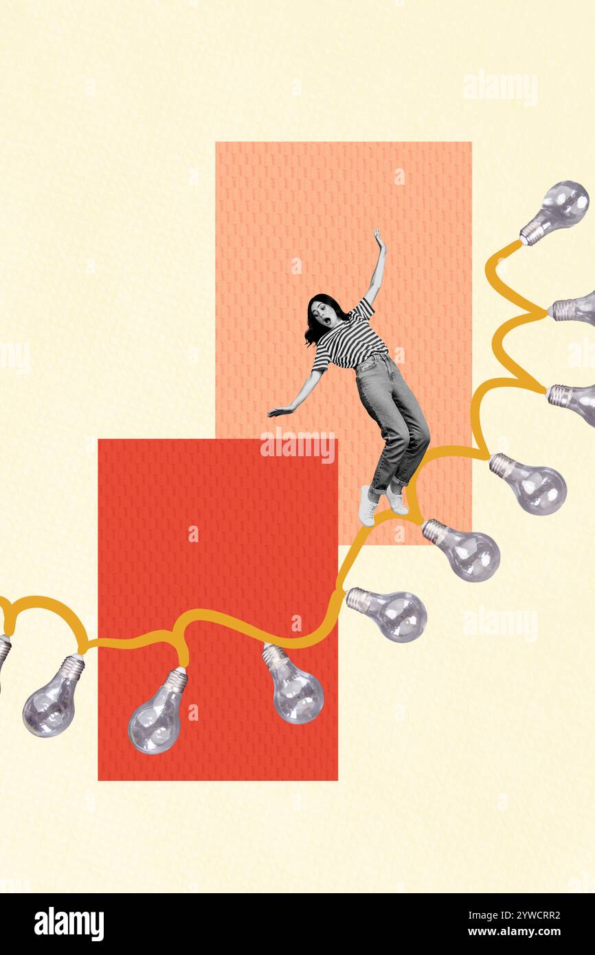 Poster sketch image artwork 3D photo collage of think decision eureka ...