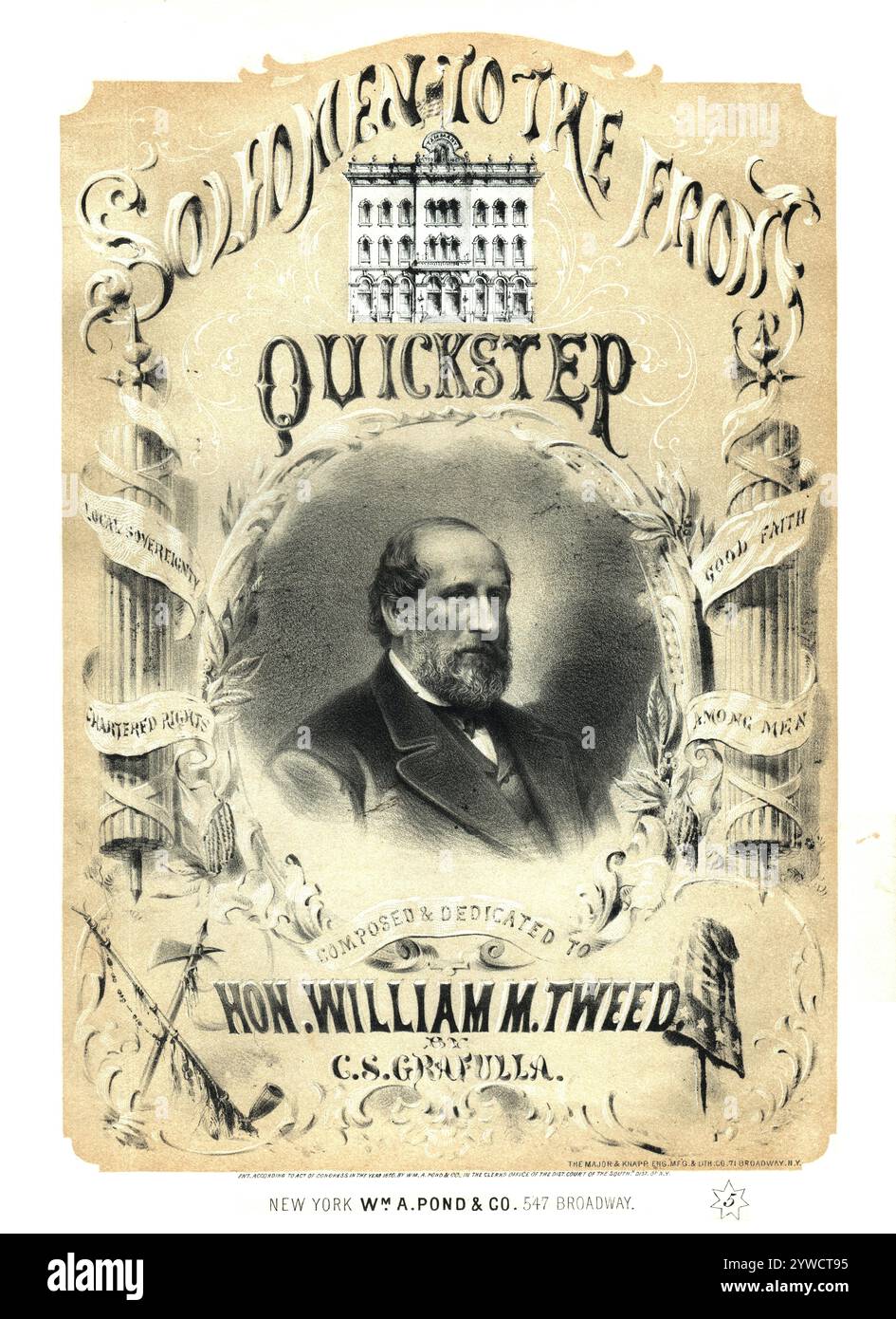 Solid Men to the Front, 1870 Sheet Music Stock Photo - Alamy