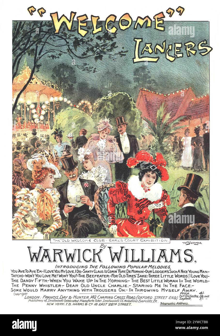 Welcome Lancers, 1898 English Sheet Music Stock Photo - Alamy