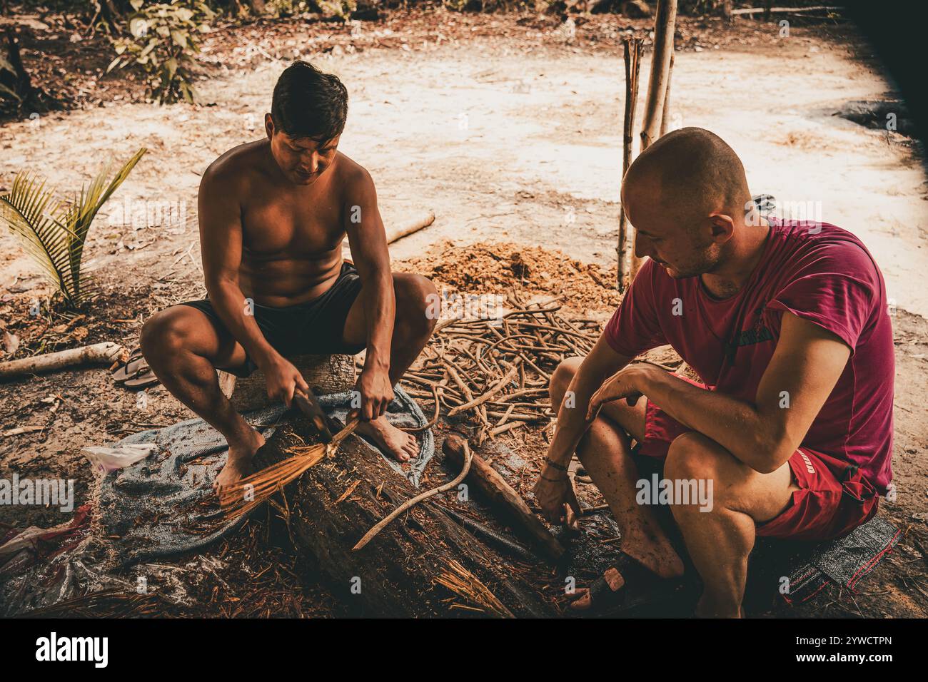 Making Ayahuasca in the Peruvian Amazon Stock Photo - Alamy