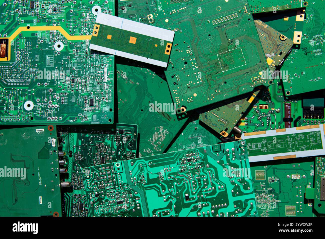 CPU electrons. Electronic computer hardware technology. Motherboard closeup. Circuit board with ...