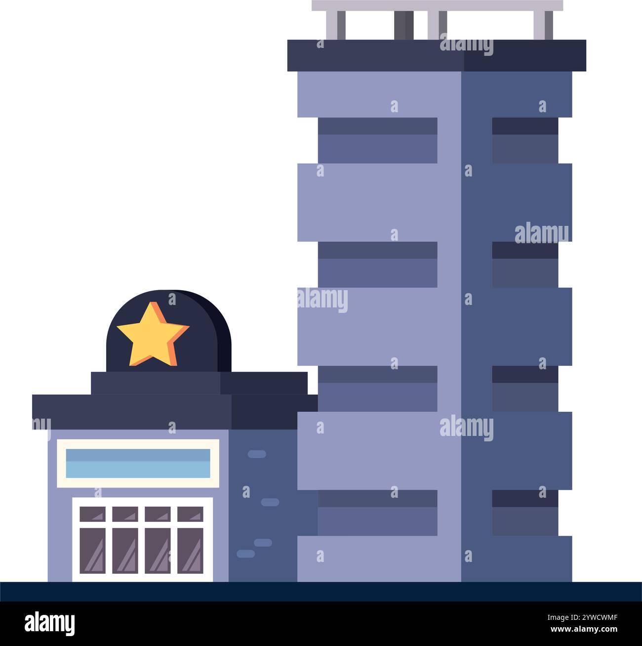 police station building view Stock Vector Image & Art - Alamy