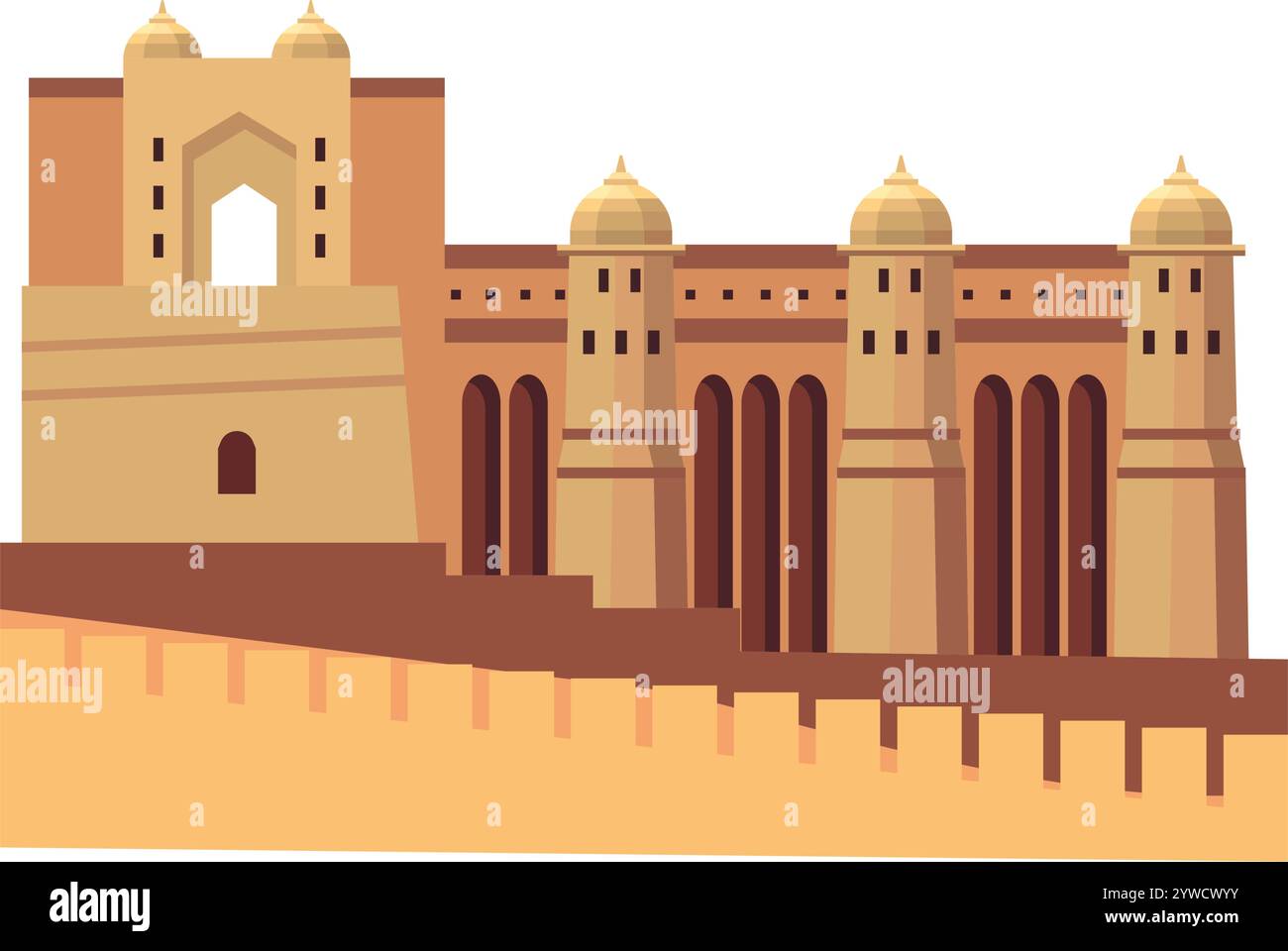 amber fort palace entrance Stock Vector Image & Art - Alamy