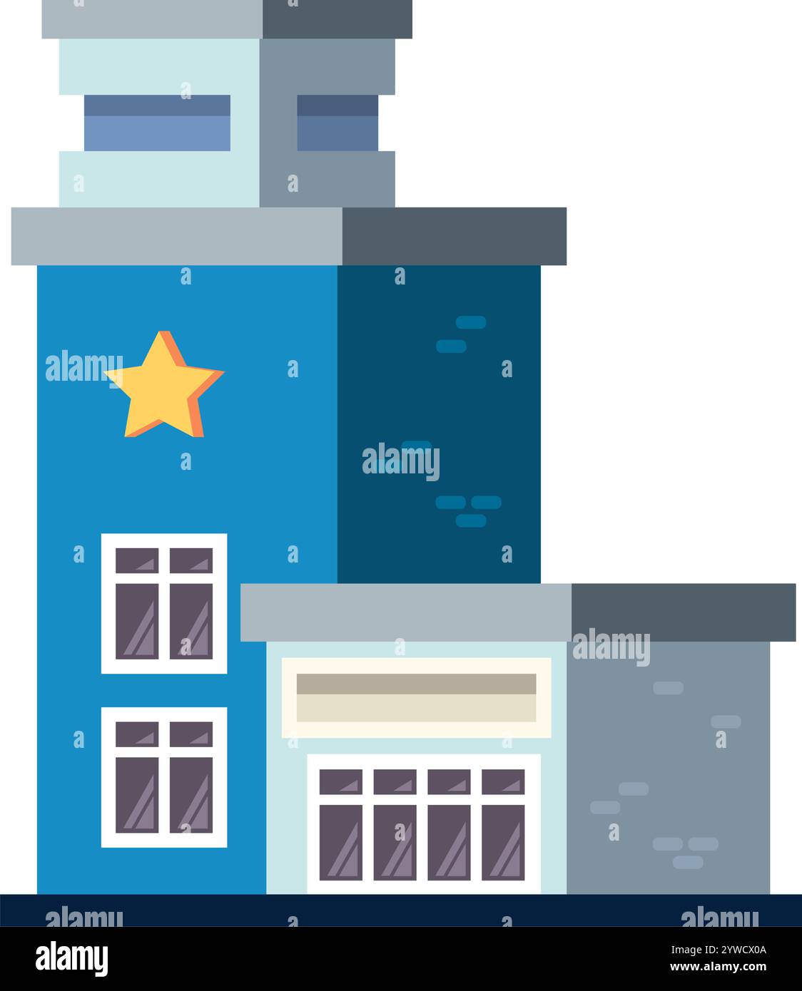 police station facade Stock Vector Image & Art - Alamy