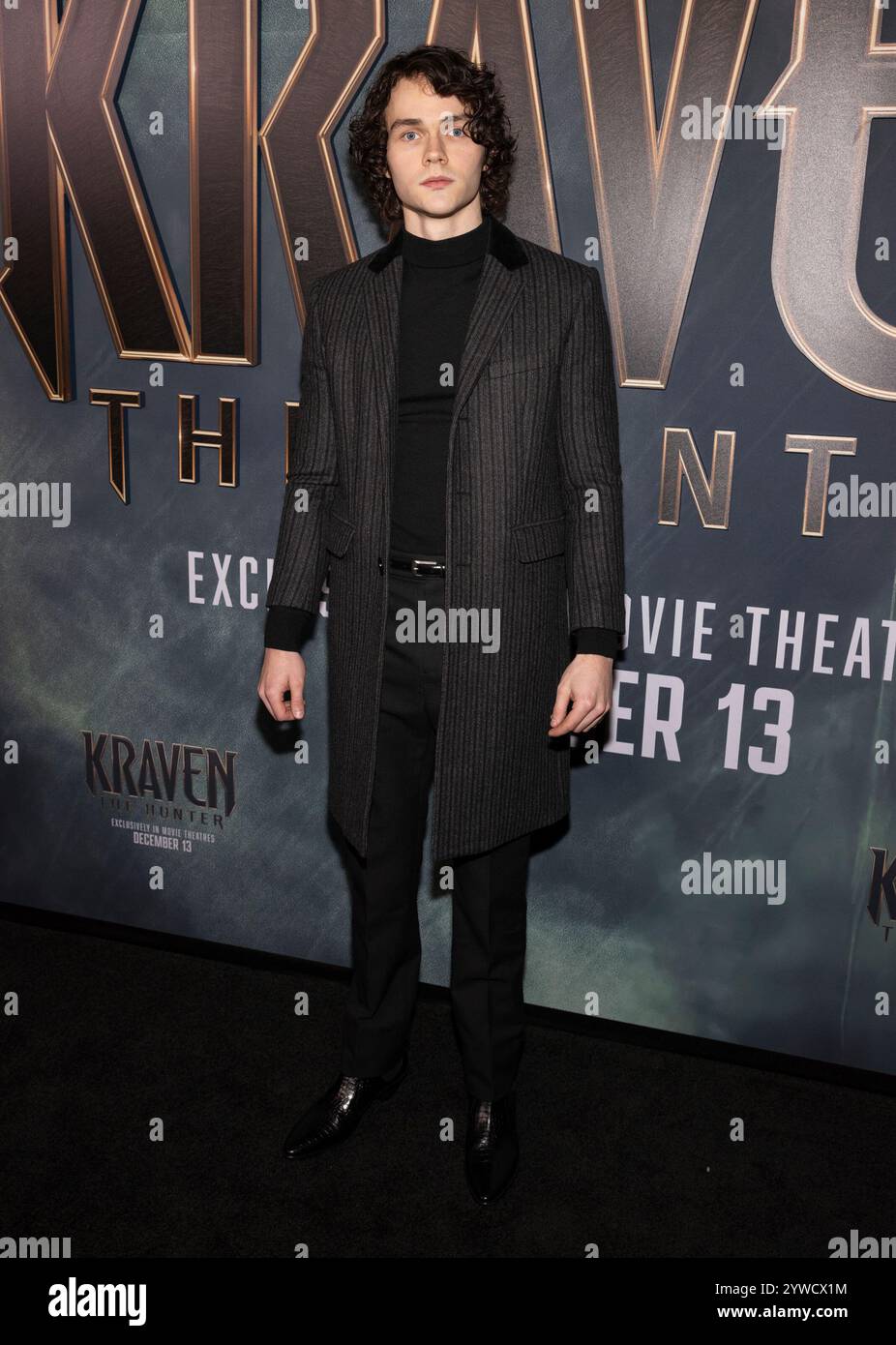 Levi Miller attends the world premiere of "Kraven the Hunter" at AMC ...
