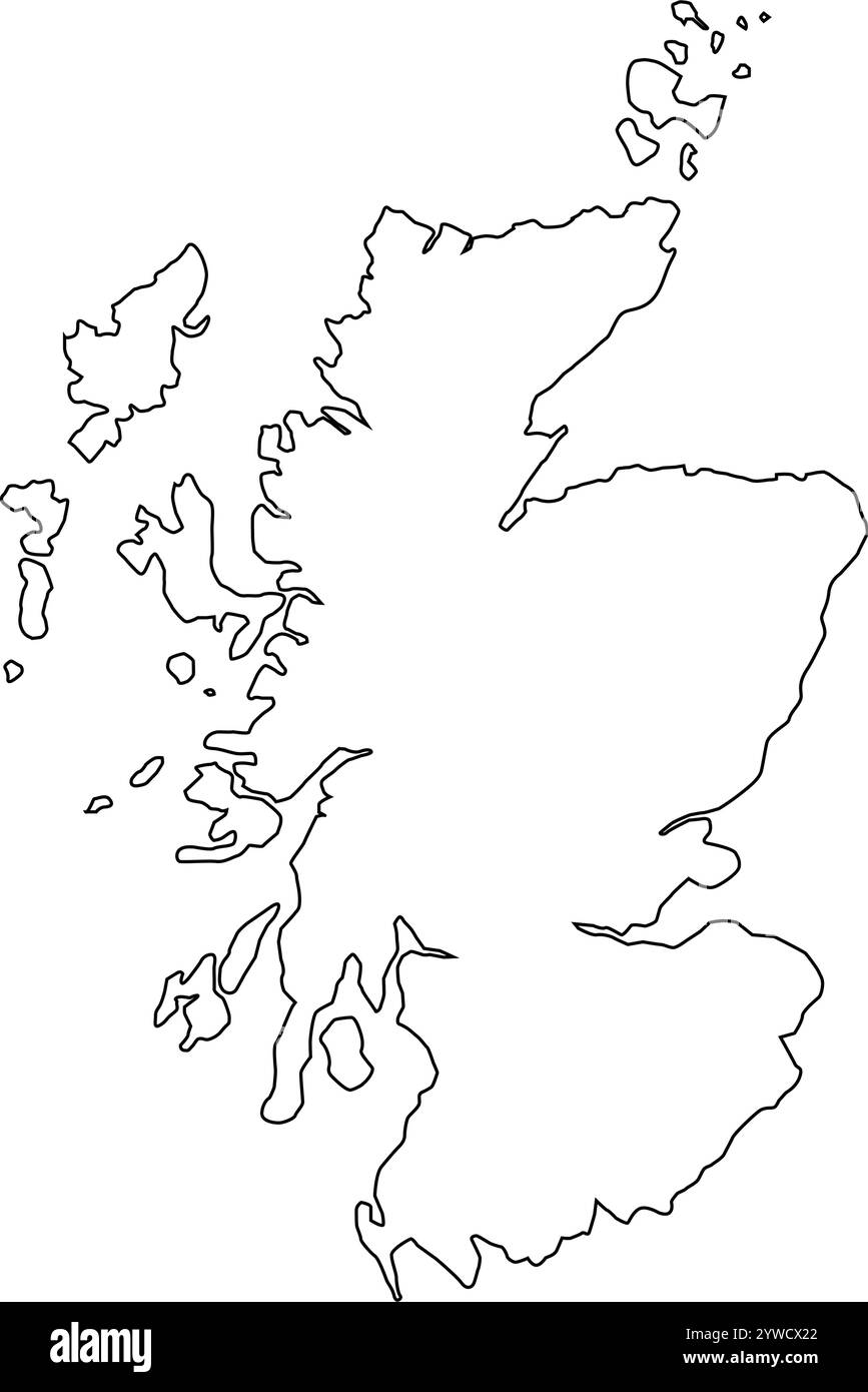 Map outline of scotland hi-res stock photography and images - Alamy