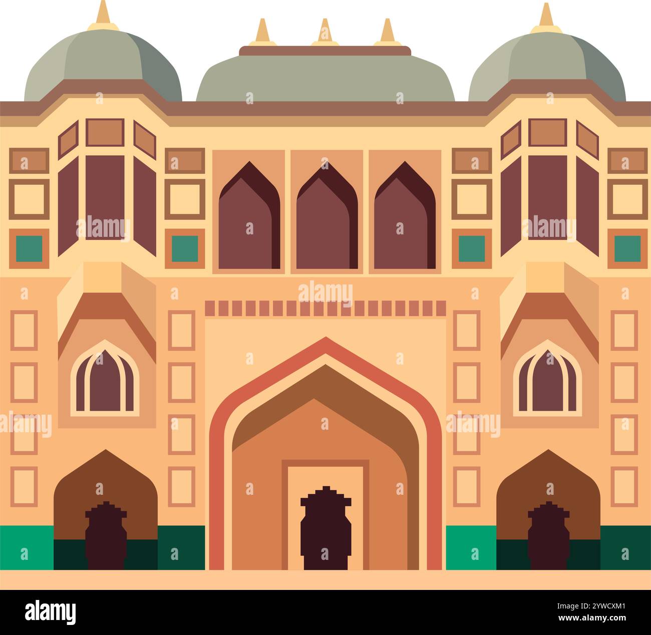 amber fort palace facade Stock Vector Image & Art - Alamy