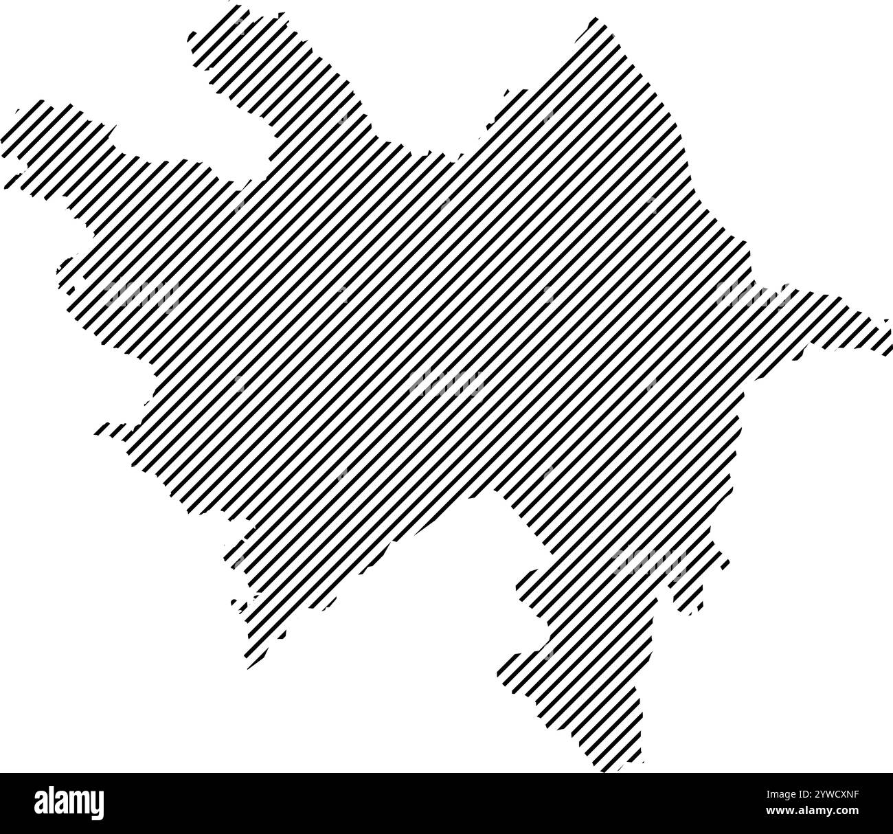 Azerbaijan country map vector Black and White Stock Photos & Images - Alamy