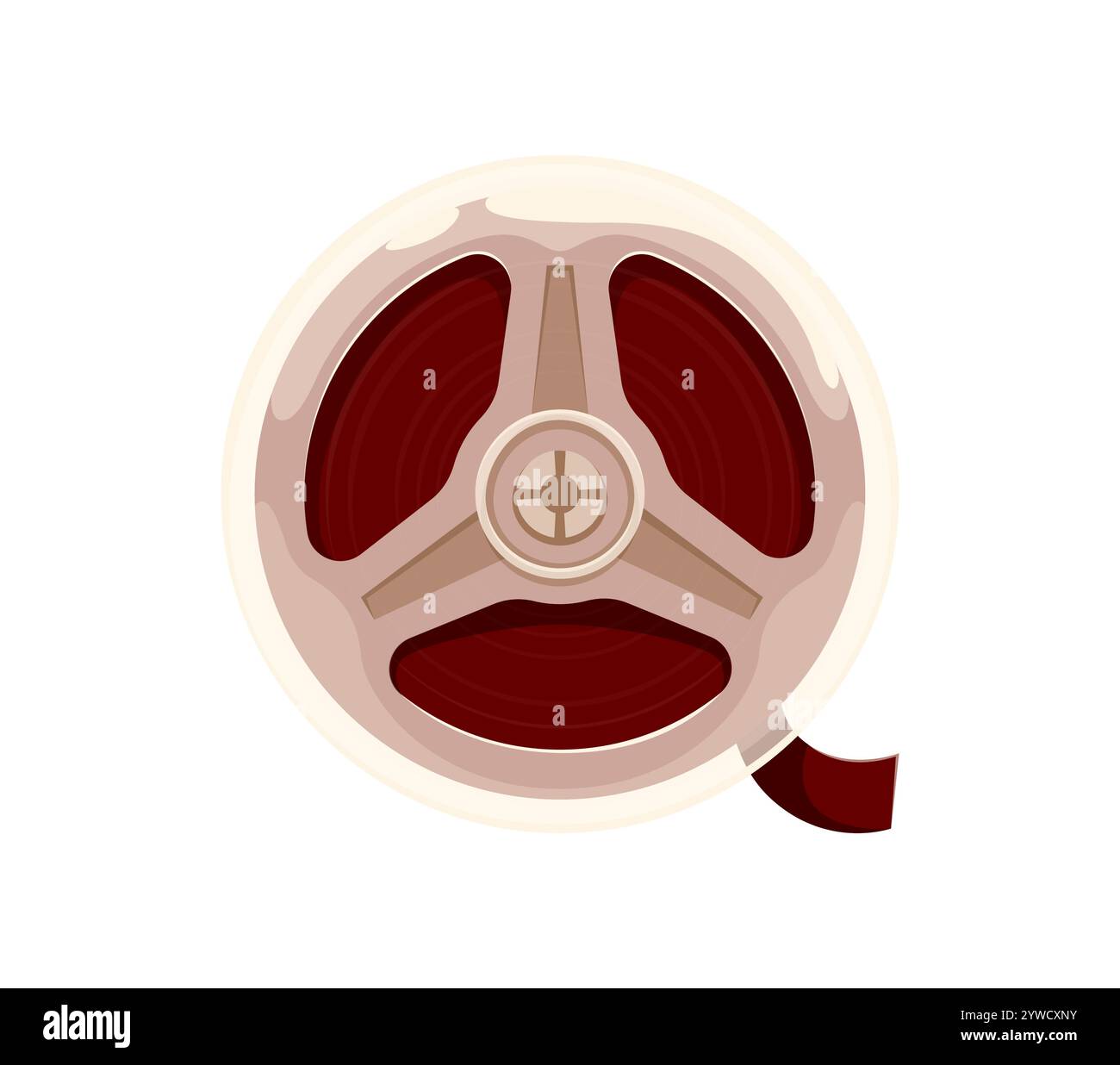 Tape recorder bobbin musical font Q letter. Music and sound recording ...