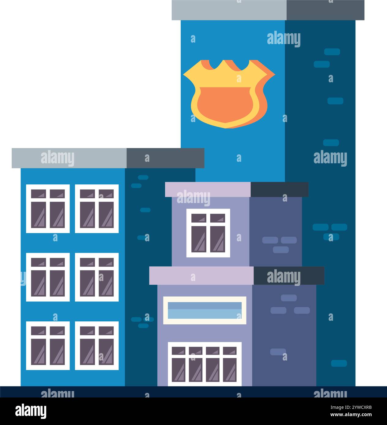 police station front view Stock Vector Image & Art - Alamy