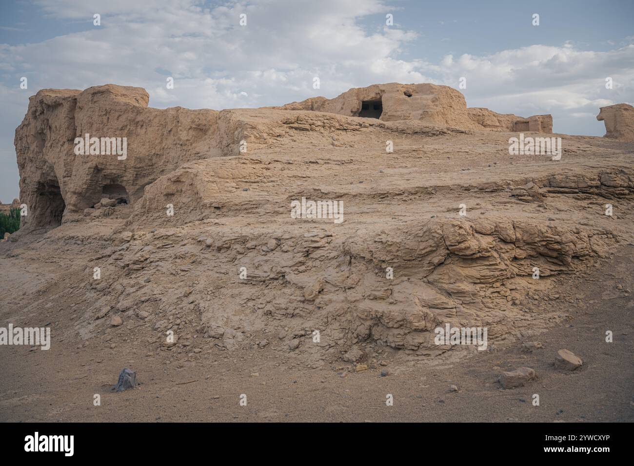 Ruined Buildings and Structures in Ancient Silk Road City in Chinese ...