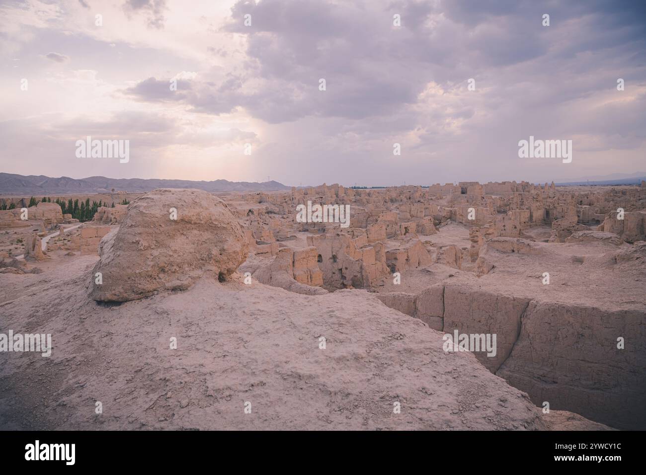 Ruins of Jiaohe Silk Road city, ancient capital of Turfan, Xinjiang ...
