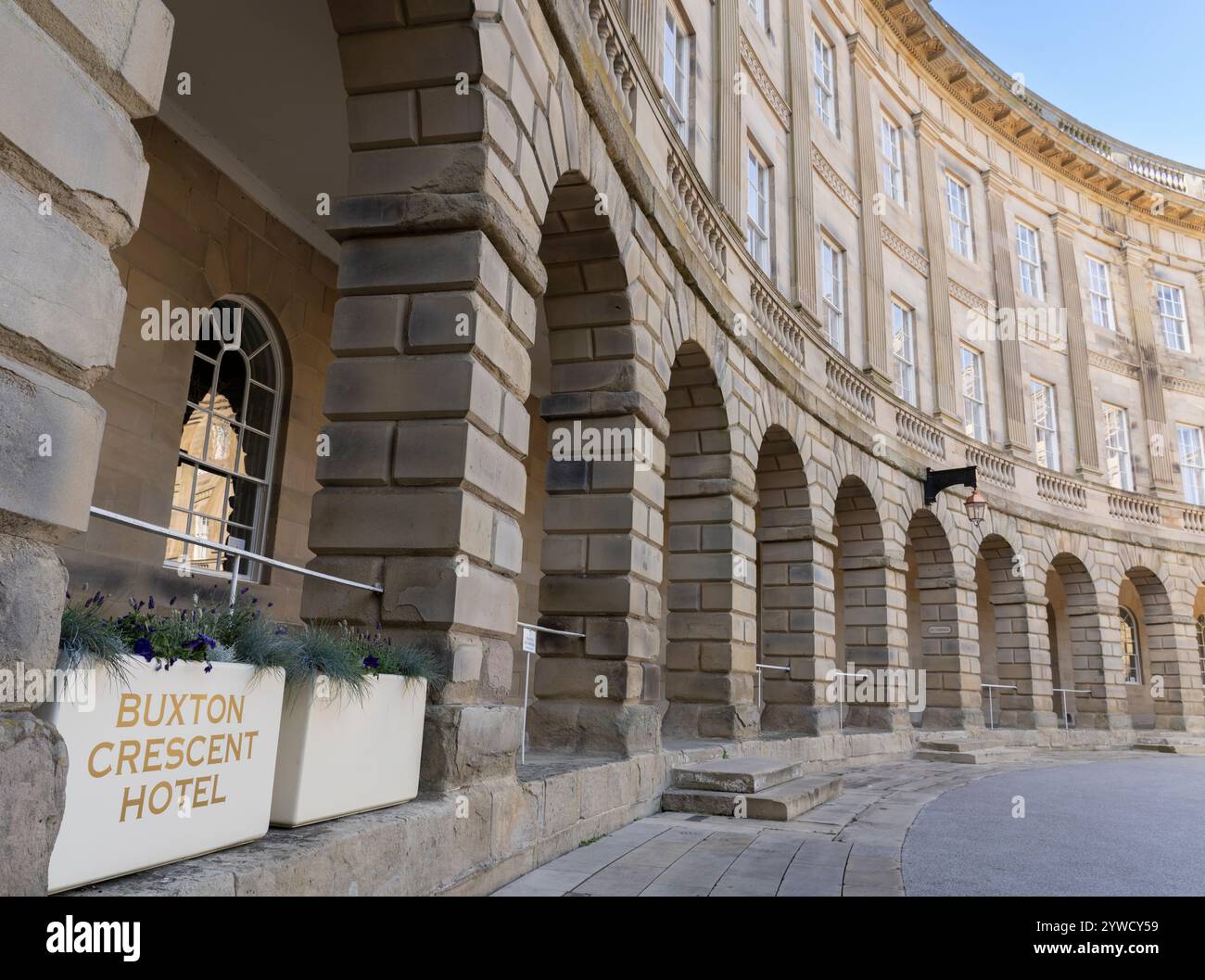 Buxton Crescent Hotel that has Natural Mineral Baths, Buxton ...