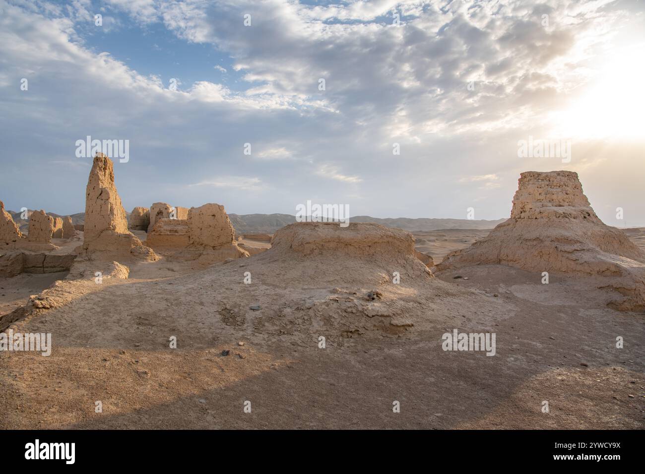 Ancient temple in Jiaohe Ruins Architecture Heritage in Turpan In ...