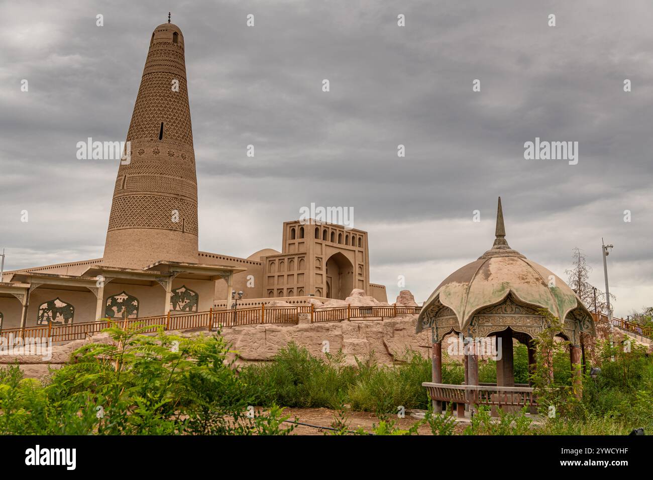 Emin minaret or Sugong tower in Turpan. the largest ancient Islamic ...