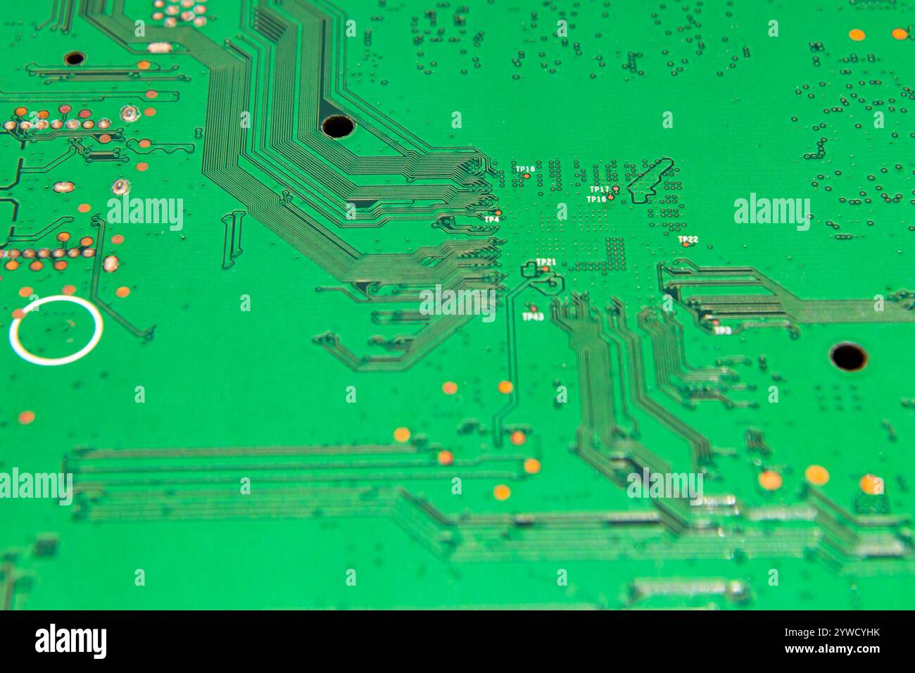 Motherboard Close Up. Circuit board with electrons. Electronic circuit board close up ...