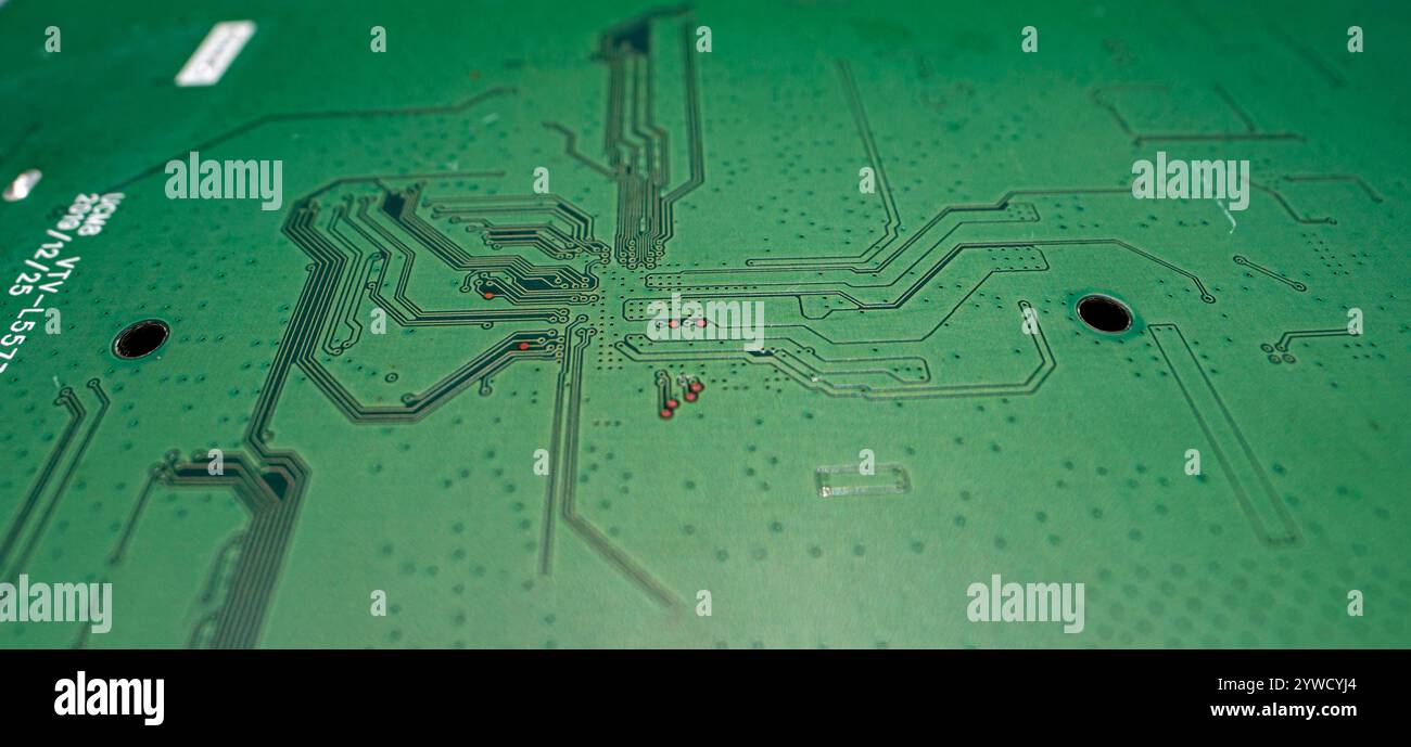 Motherboard digital. Computer Motherboard. Circuit board with electrons ...