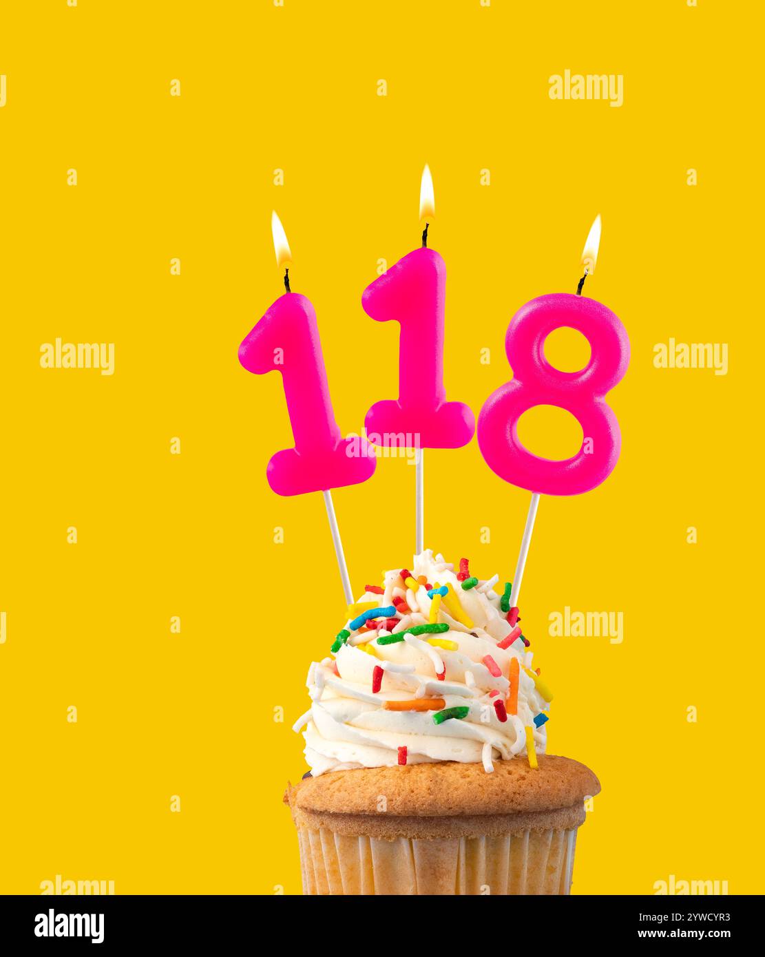 Birthday candle number 118 hi-res stock photography and images - Alamy