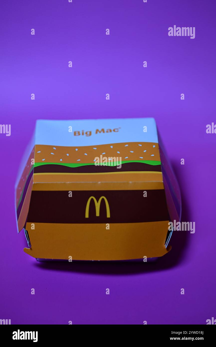 Skånes-Fagerhult, Skåne, Sweden. December 11 2024. McDonalds Big Mac ...