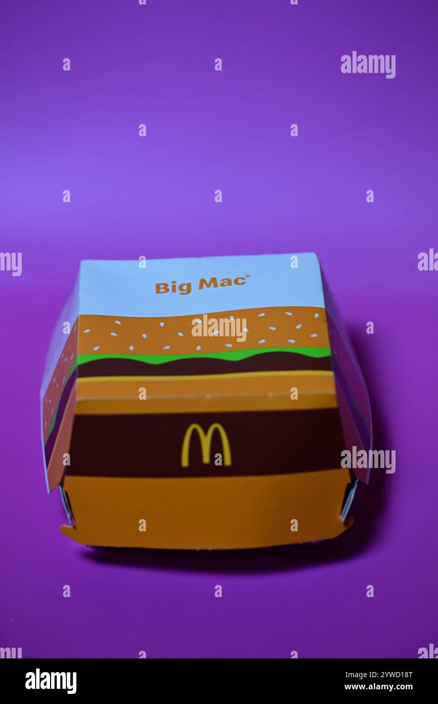 Skånes-Fagerhult, Skåne, Sweden. December 11 2024. McDonalds Big Mac ...