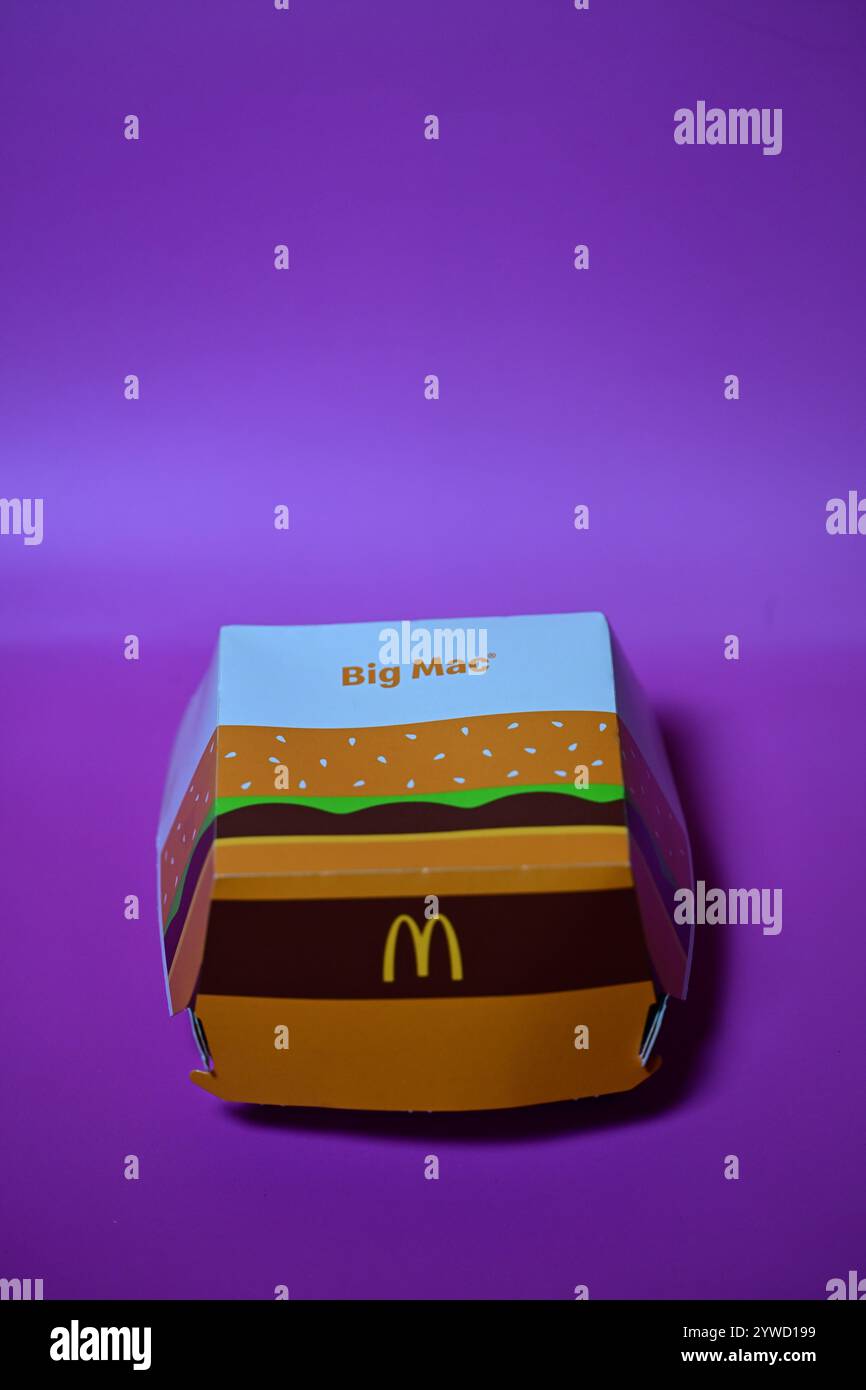 Skånes-Fagerhult, Skåne, Sweden. December 11 2024. McDonalds Big Mac ...