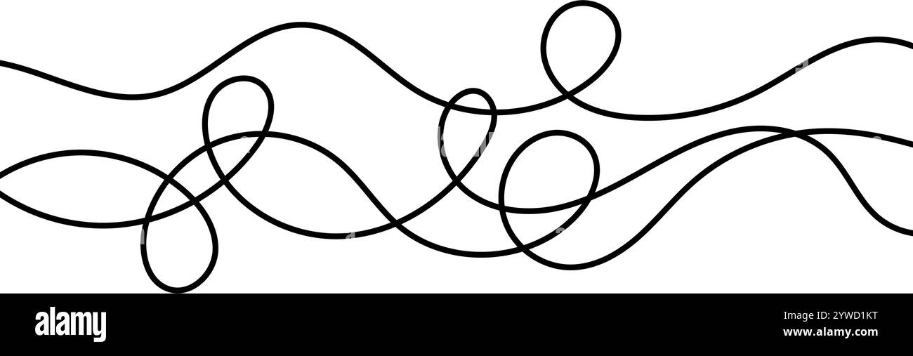 Thin squiggly lines. Wavy wiggle stripe pattern decoration. Curvy ...