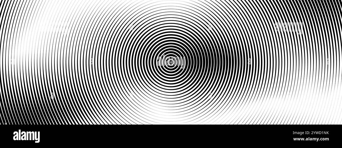 Black concentric circle texture. Radial geometric pattern background ...