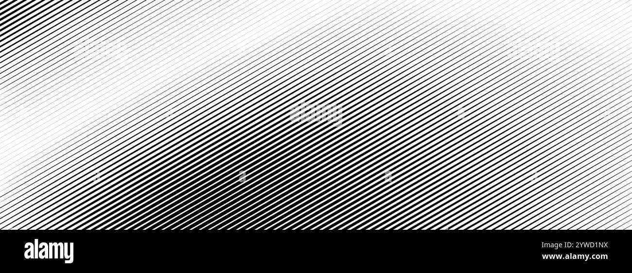 Fading line halftone gradient texture. Black diagonal stripe gradation ...