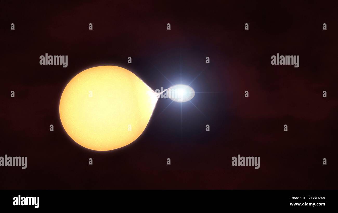 T Coronae Borealis star system, illustration Stock Photo - Alamy