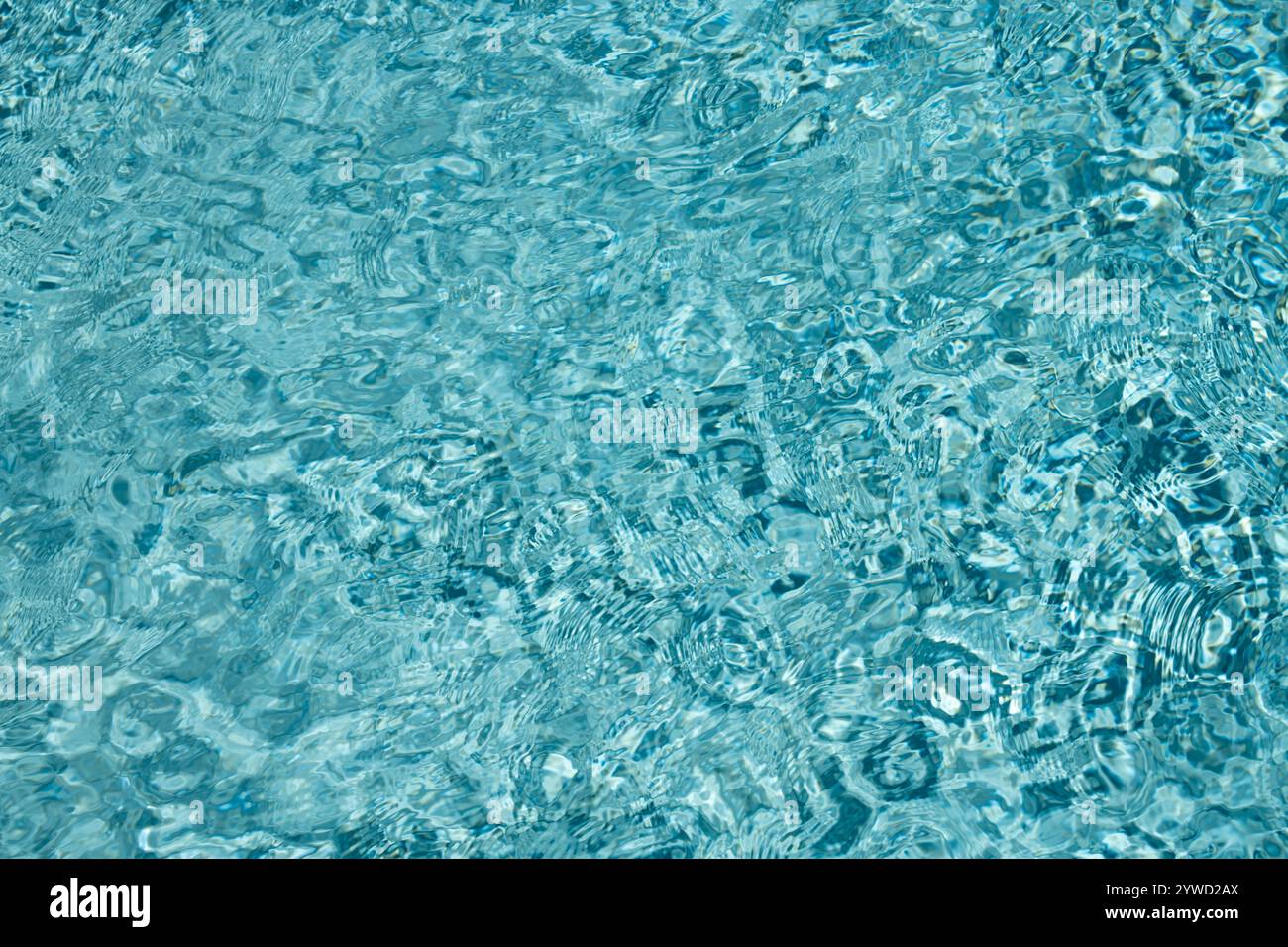 Swimming pool water. Surface of pool water. Blue ocean or sea water for ...