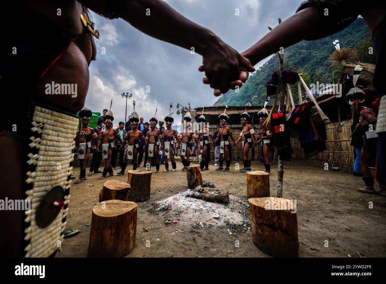 Indigenous Nagas dance during the Hornbill Festival in Kisama, on the ...