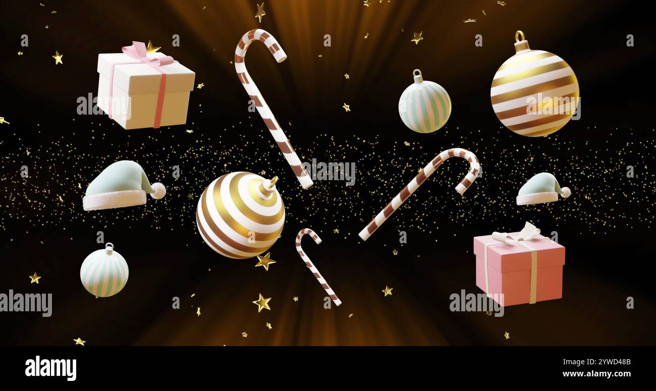 Animation falling candy canes stars hi-res stock photography and images ...