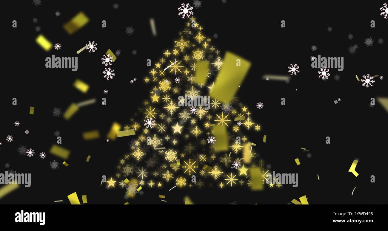 Snow falling over tree hi-res stock photography and images - Alamy