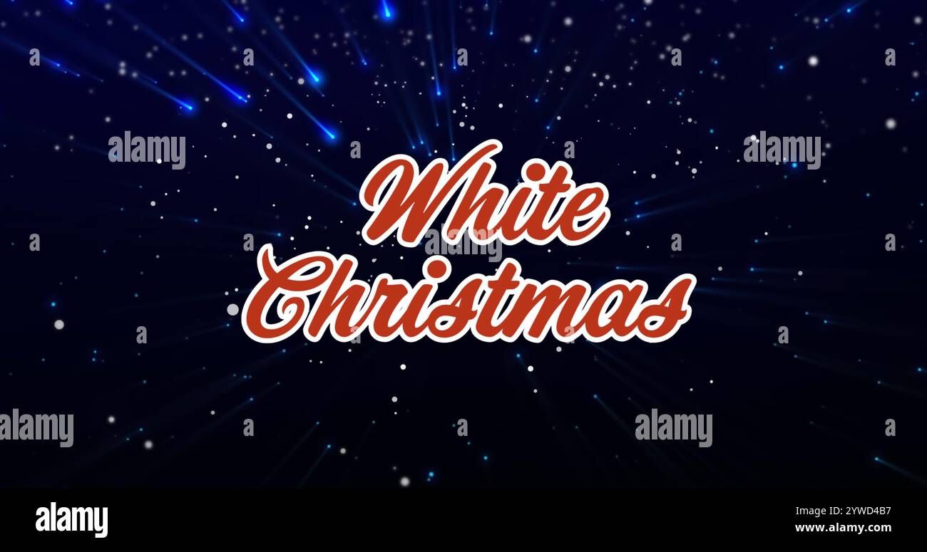 Animation white christmas text falling hi-res stock photography and ...