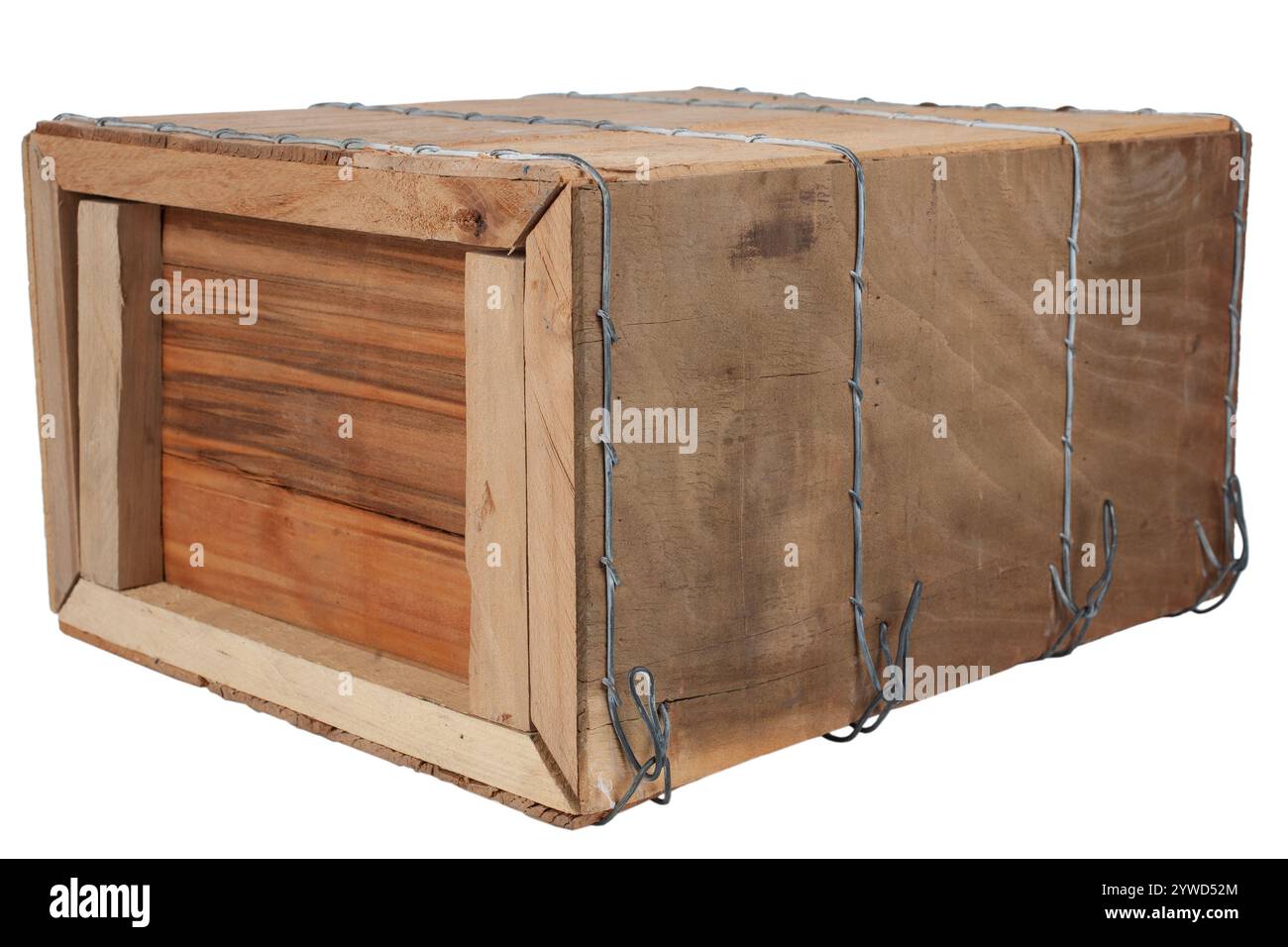 Ammunition wooden crate isolated on white background Stock Photo - Alamy