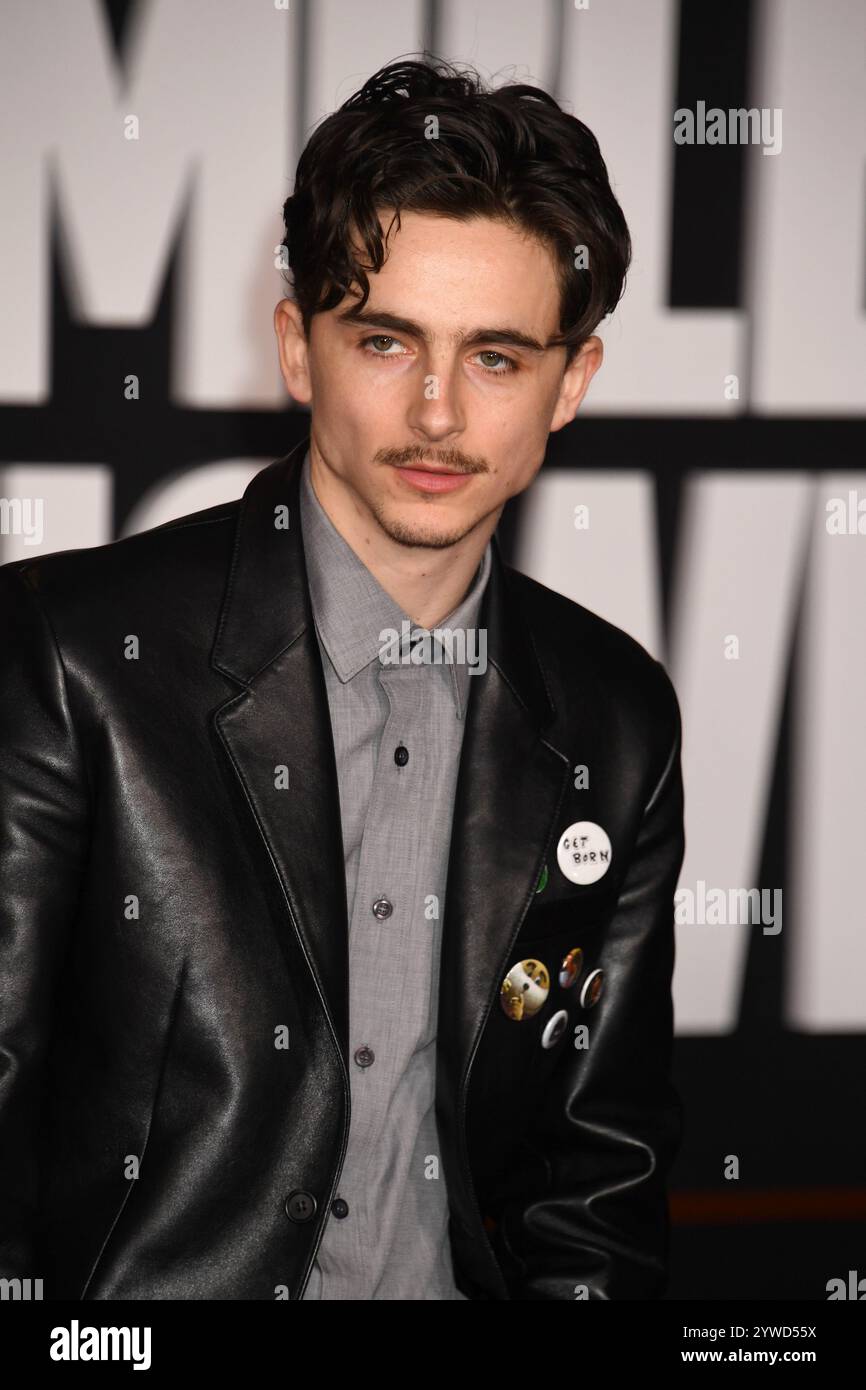 Hollywood, Ca. 10th Dec, 2024. Timoth e Chalamet at the Los Angeles ...