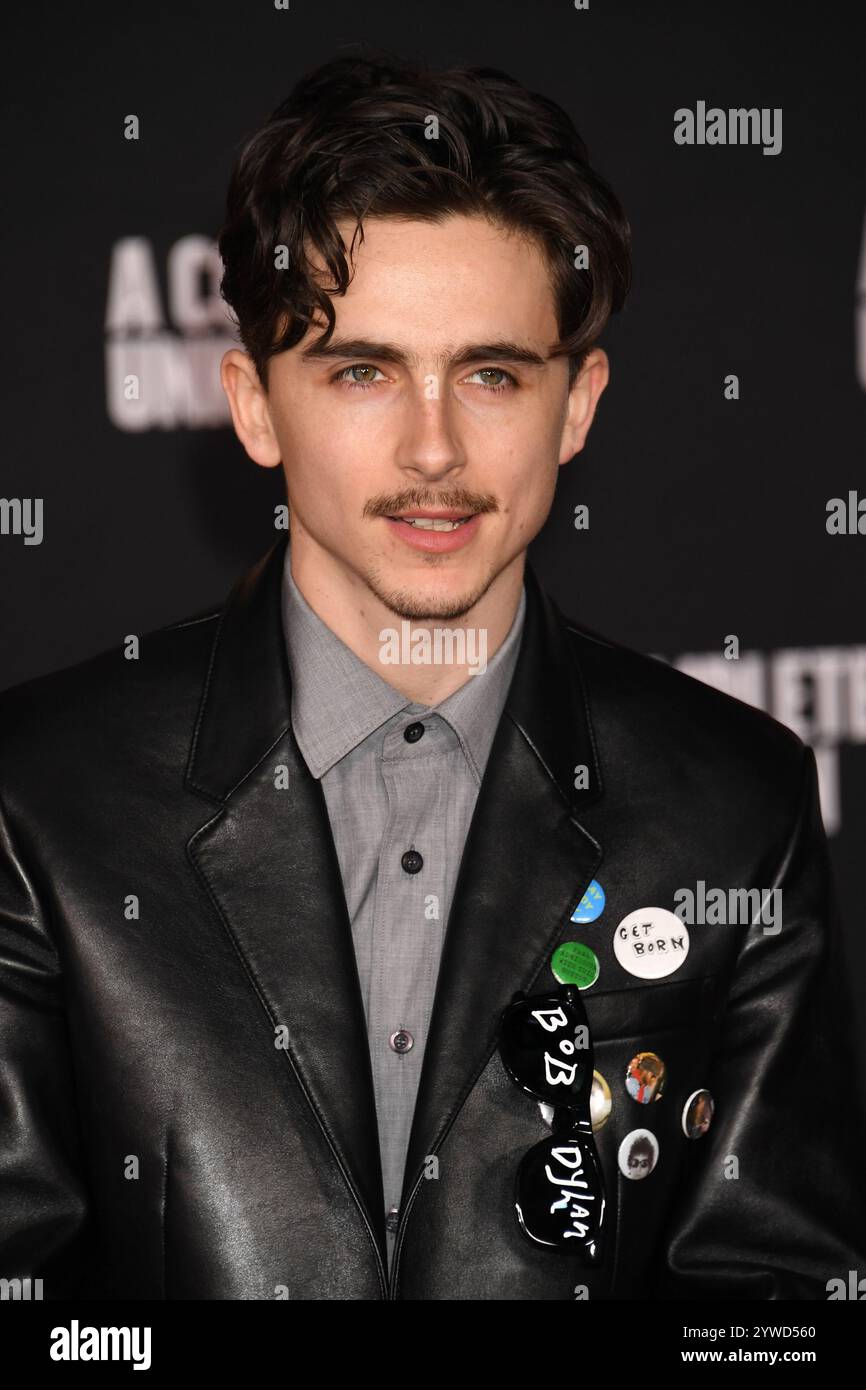 Hollywood, Ca. 10th Dec, 2024. Timoth e Chalamet at the Los Angeles Premiere of Searchlight ...