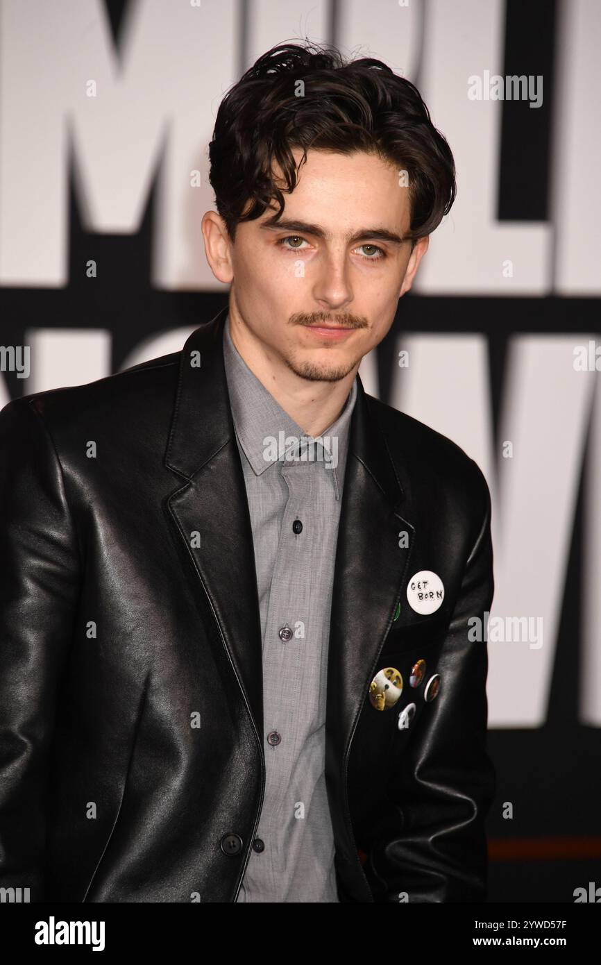 Hollywood, Ca. 10th Dec, 2024. Timoth e Chalamet at the Los Angeles ...