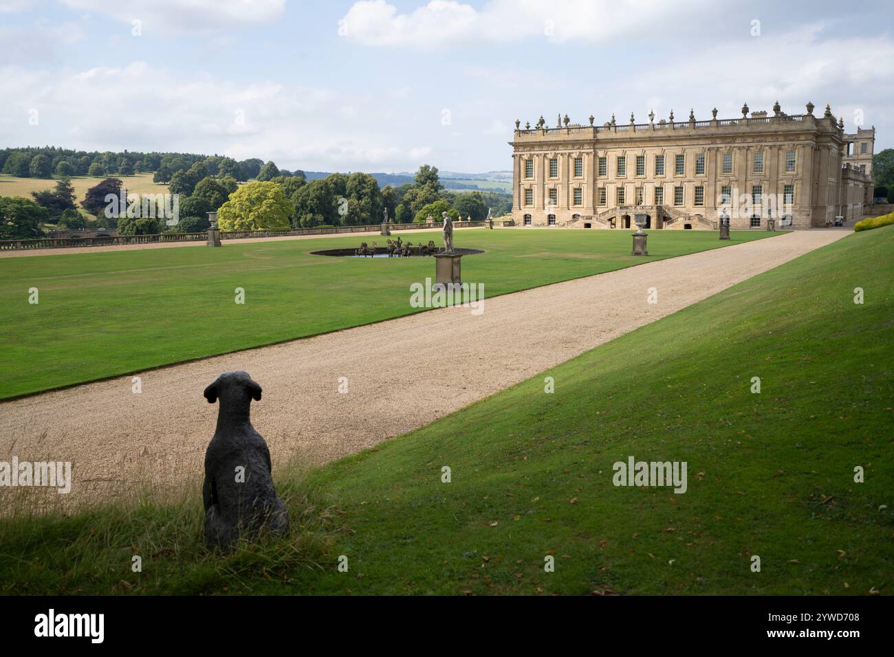 Chatsworth House, stately home, Derbyshire Dales, Bakewell, United ...