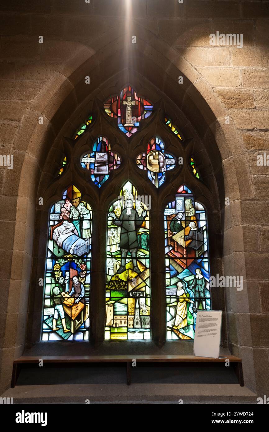 Parish Church of St. Lawrence in Eyam Village aka Plague Village after ...