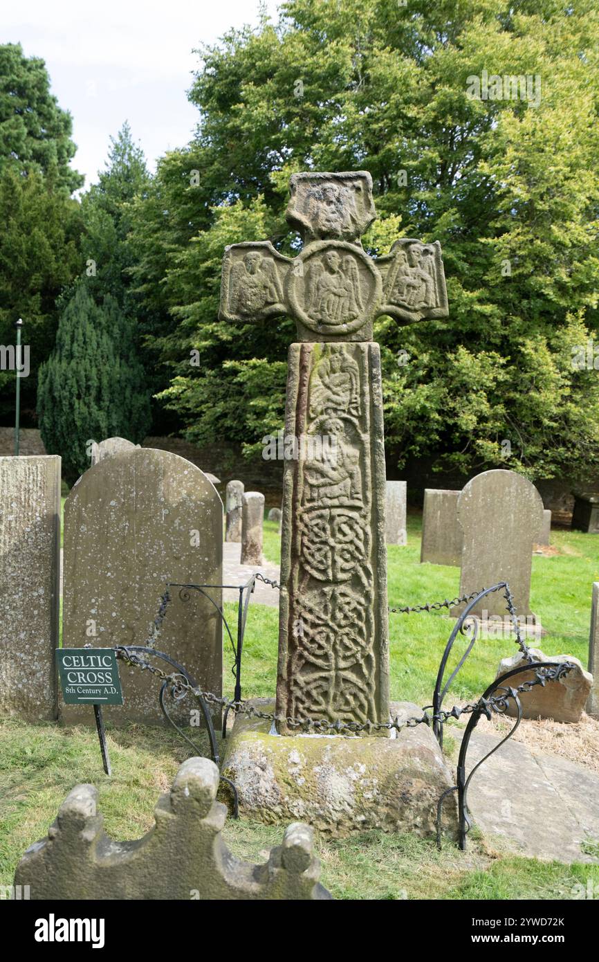 Anglo-Saxon cross in Mercian style outside Parish Church of St ...