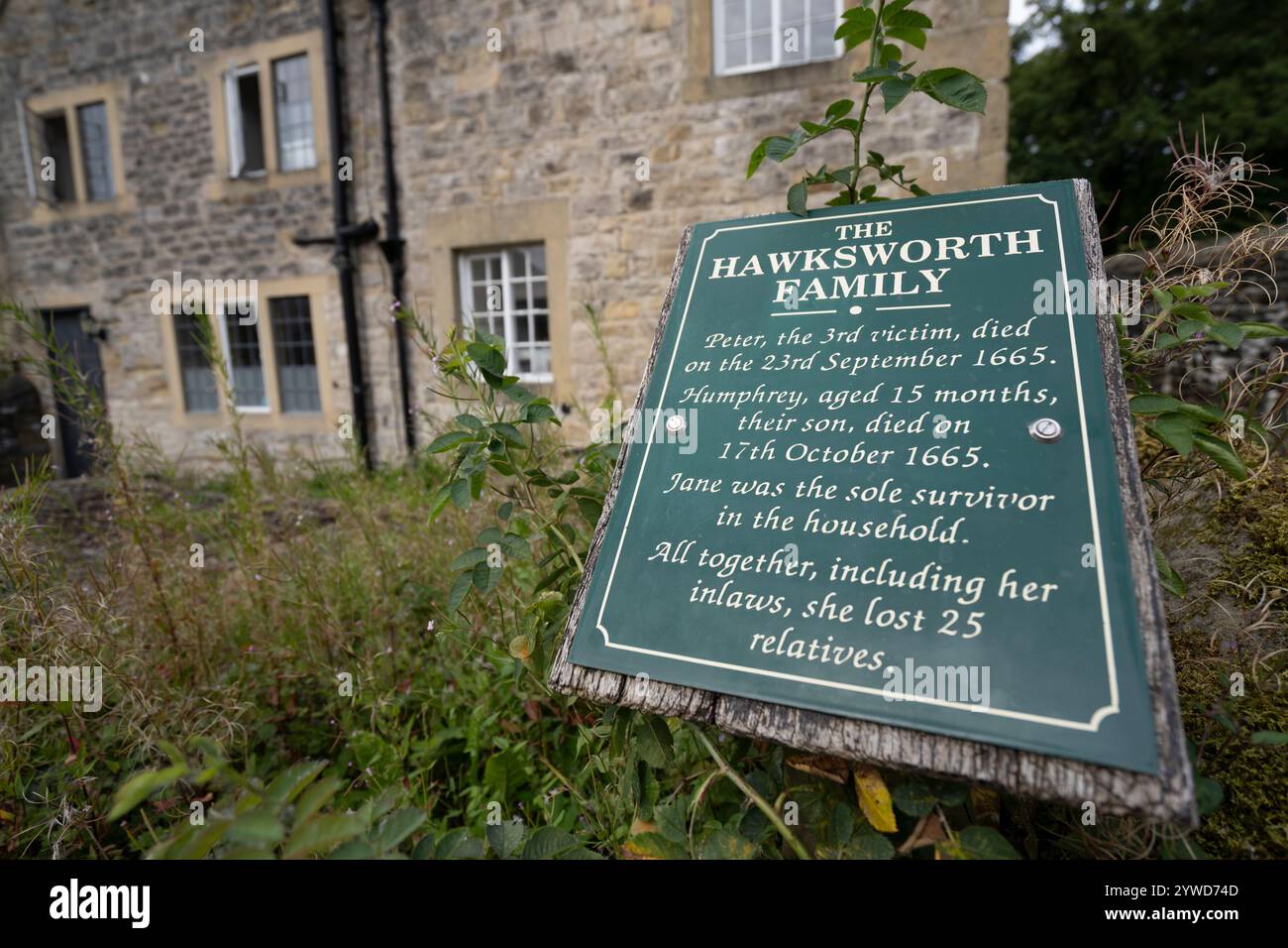 Eyam Village aka Plague Village after its isolation during bubonic ...