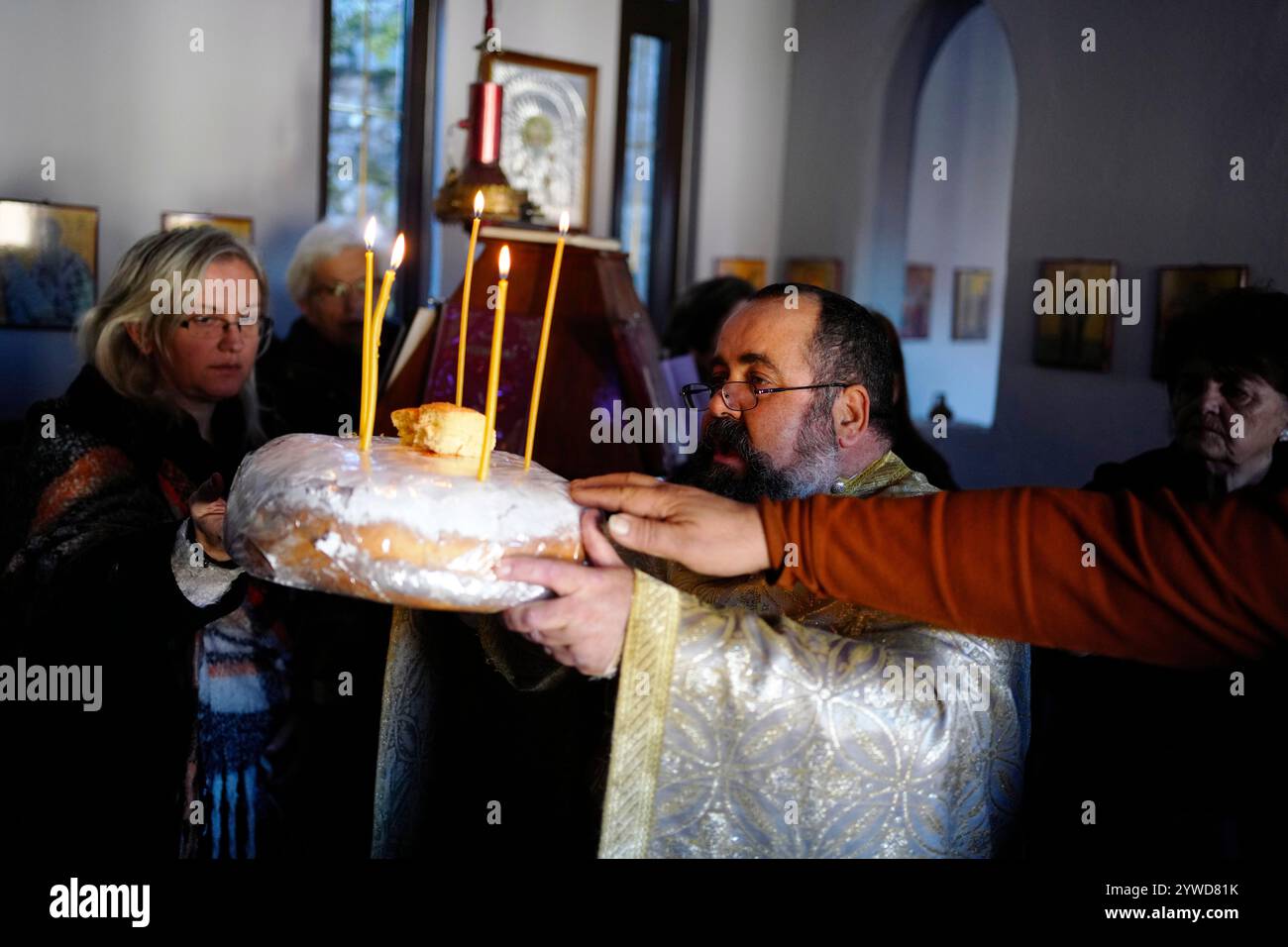 Rev. Constantine Dousikos celebrates the Blessing of the Five Loaves ...