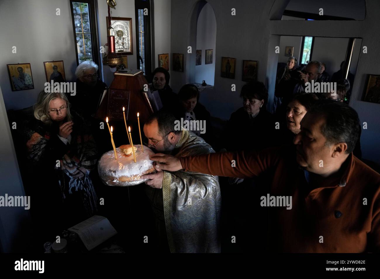Rev. Constantine Dousikos celebrates the Blessing of the Five Loaves ...
