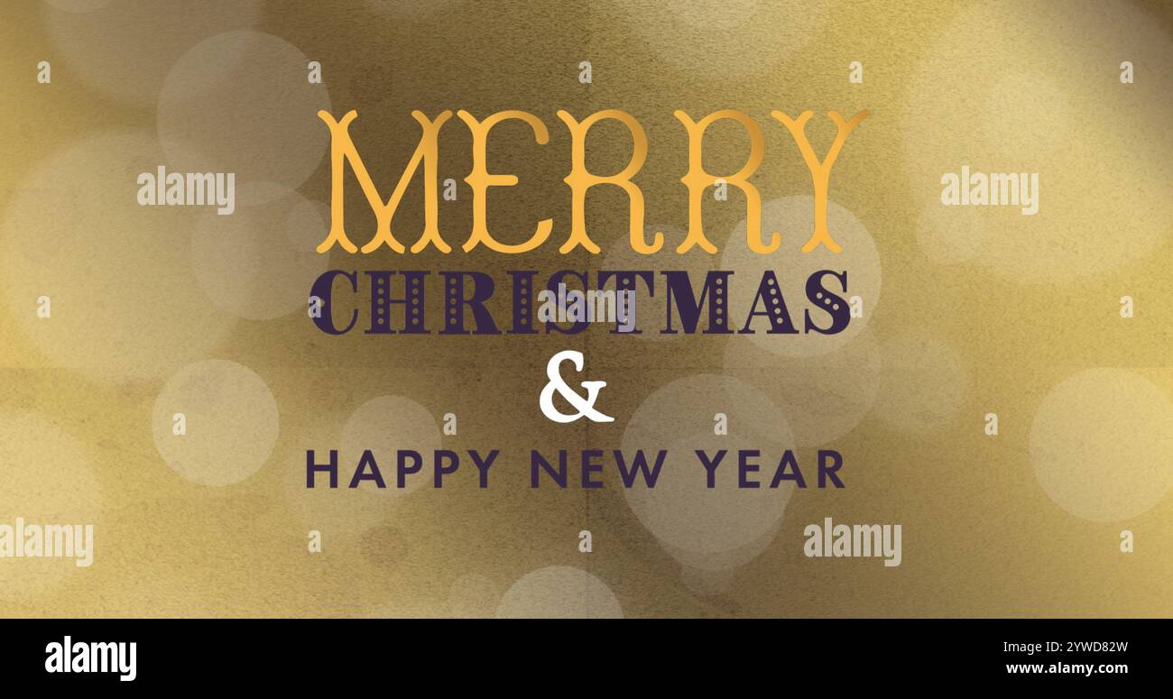 Merry christmas text over animation hi-res stock photography and images ...