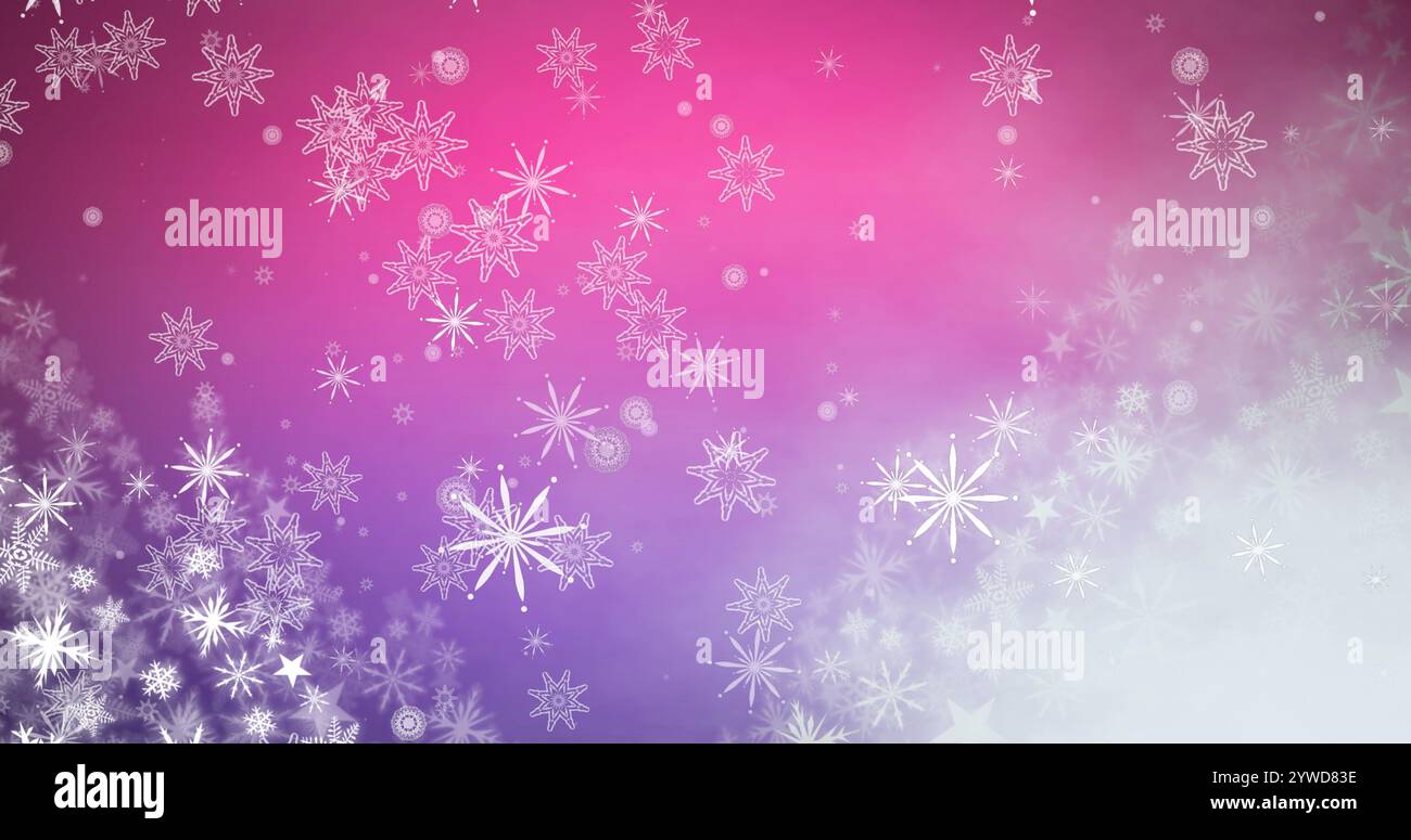 Animation falling snow over purple hi-res stock photography and images ...