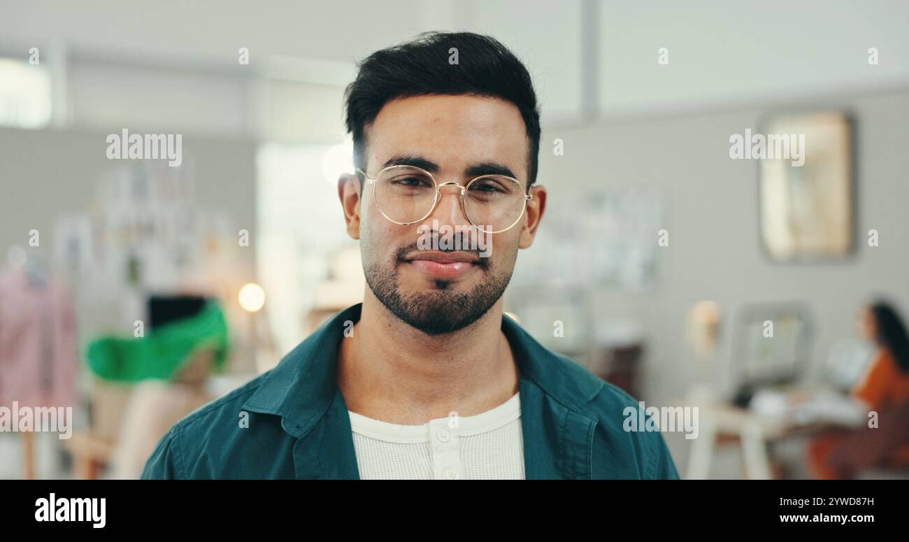 Small business, man and confident on portrait as fashion designer for ...