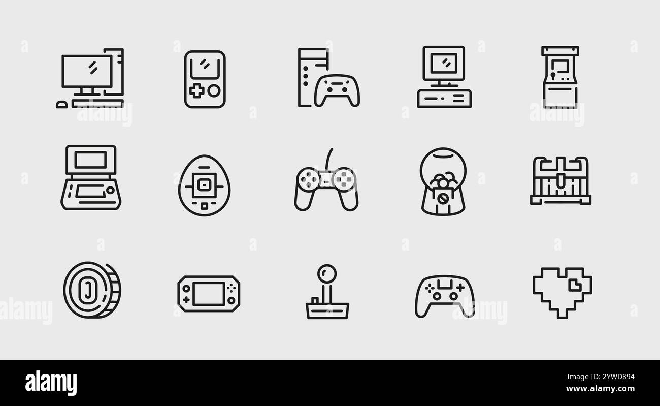 Pc gamer icons hi-res stock photography and images - Alamy