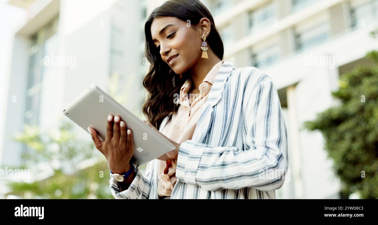 Tablet typing low angle hi-res stock photography and images - Alamy