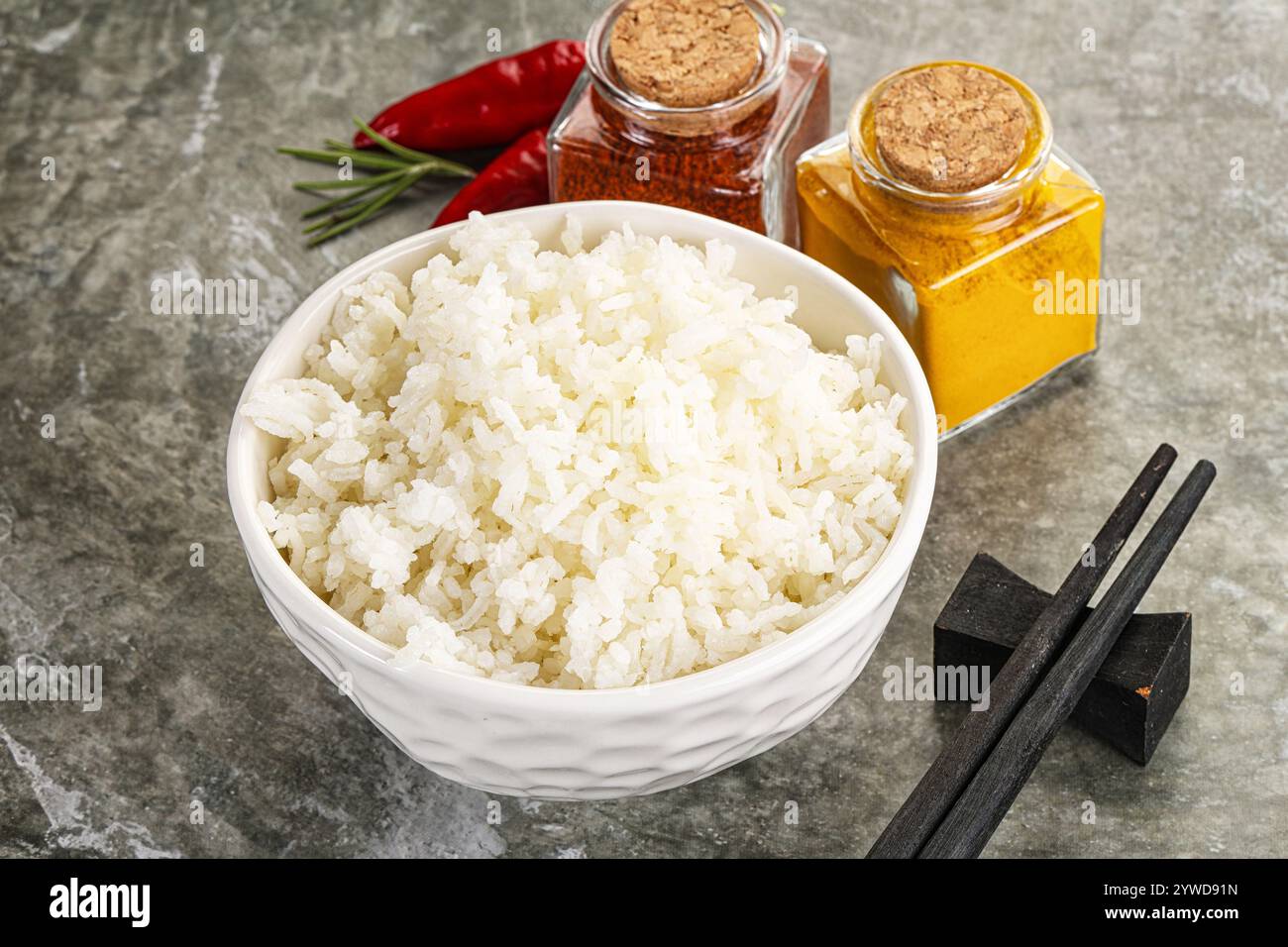 Steamed Indian Basmati rice in the bowl Stock Photo - Alamy